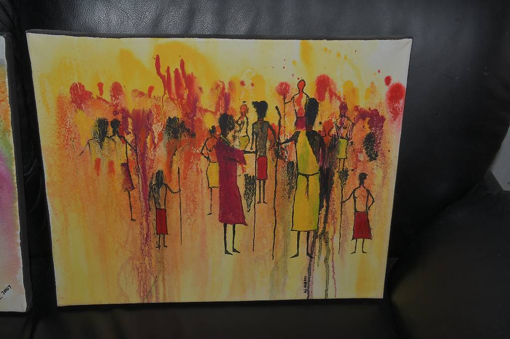 4 farbenfrohe Bilder auf Leinwand im Ethnolook im Kanton Zürich - tutti.ch