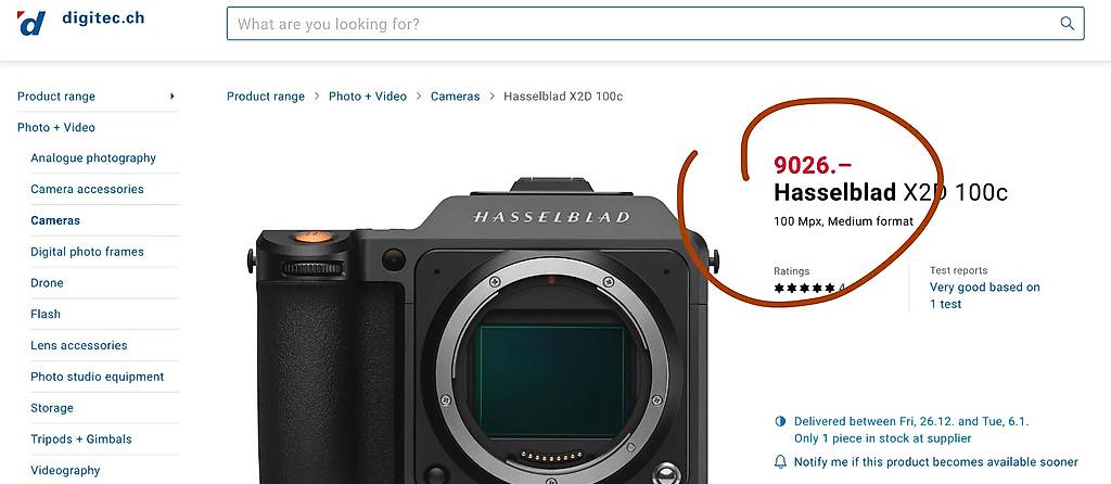 HASSELBLAD X2D Camera / X2 D 100C Kamera im Kanton Luzern - tutti.ch