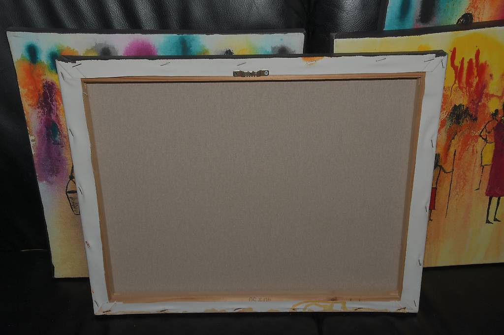 4 farbenfrohe Bilder auf Leinwand im Ethnolook im Kanton Zürich - tutti.ch