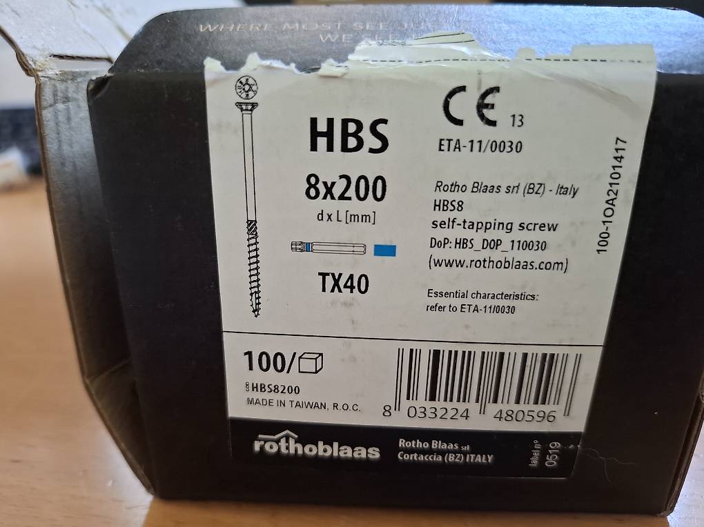 rothoblaas HBS 80x200 Holzkonstruktionsschrauben im Kanton Aargau ...