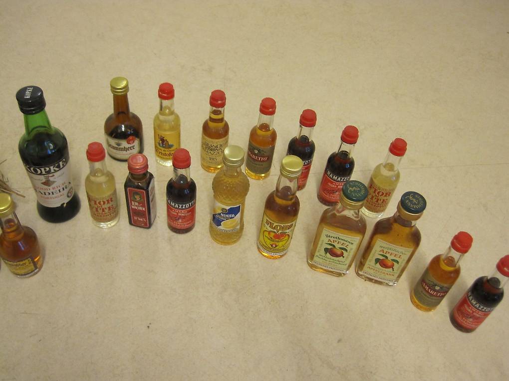 18x Mini-Schnaps-Flasche Fläschli + 1 Wein Lacrima Christi im Kanton ...