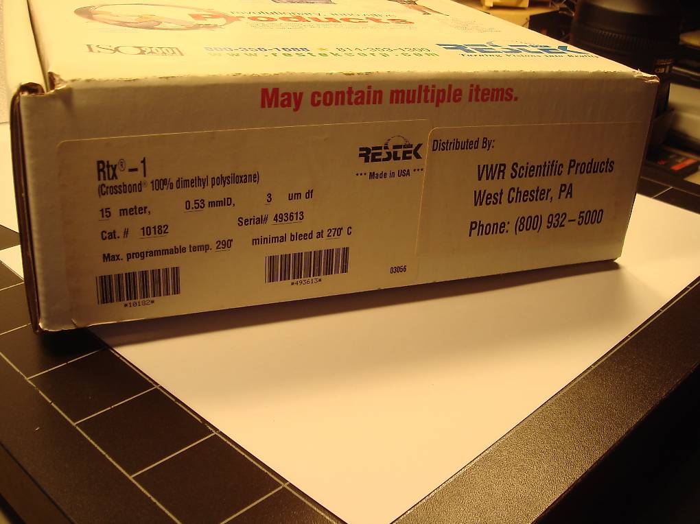 Gas Chromatographie Säule Restek GC Columns Rtx-1 Cantone Turgovia ...