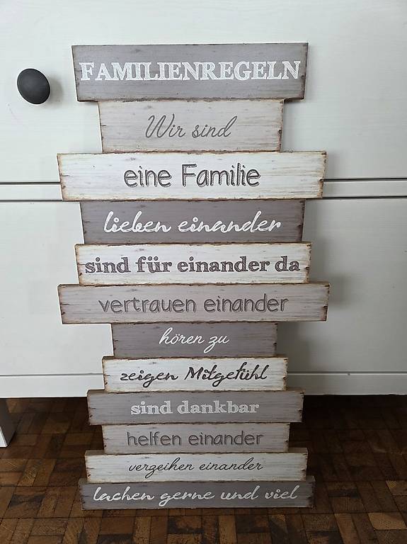 Schild Familienregeln im Kanton Aargau - tutti.ch