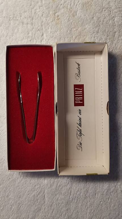 Prinz Neosil Silber, Gold Eis / Zuckerwürfel Zange in OVP im Kanton ...