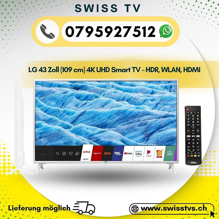 FERNSEHER Sharp 43 4K SMART TV 43BL5EA o f 3 Mt Gar im Kanton Aargau ...