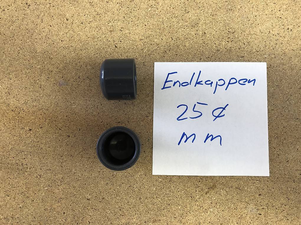 2 neue PVC Endkappen 25mm - tutti.ch