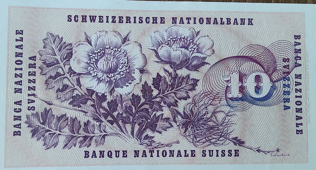 10 Franken Note 1977 ungefaltet Canton Grisons - tutti.ch