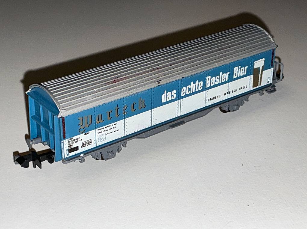 Warteck das echte Basler Bier, Bierwagen, Spur N im Kanton Thurgau ...