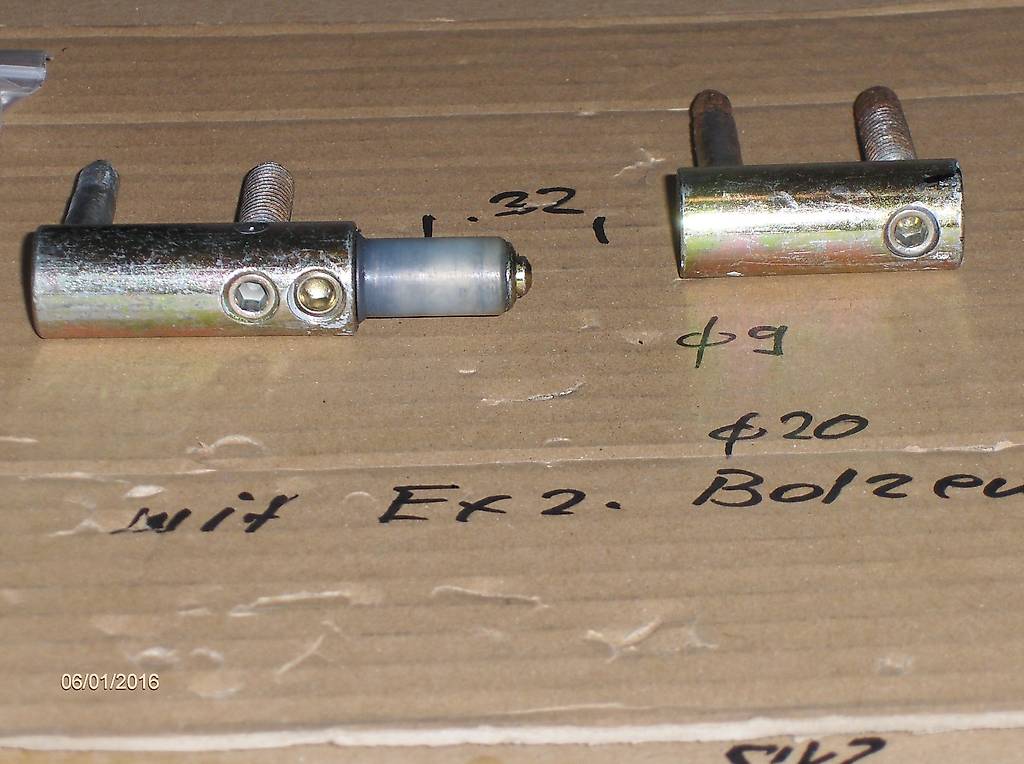 Scharnier 2 Paar NEU mit Exzenterbolzen z Schr.oder schweiss Cantone ...