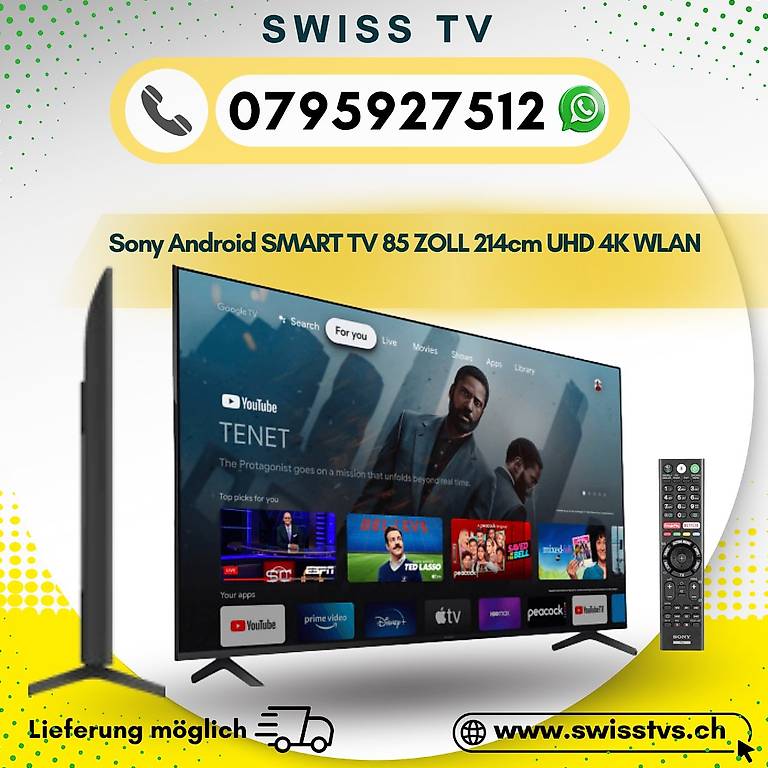 FERNSEHER Sony 85 4K SMART TV KD 85XG8596 3 Mt Gar im Kanton Aargau - tutti.ch