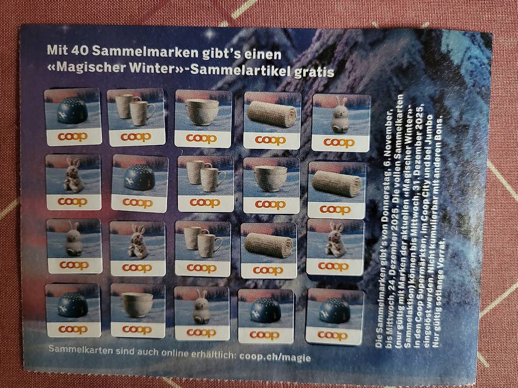 Magischer Winter Coop 1 Sammelkarte à 40 Märkli im Kanton Nidwalden ...