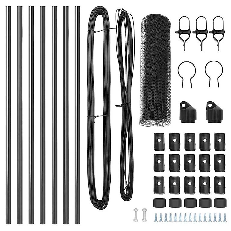 Neu!! Zaunpfosten Grau 10 x 0,5 m (13 mm Netz) Stahl und PVC im Kanton ...