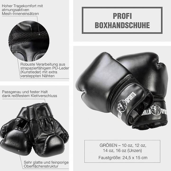 Profi Boxhandschuhe Schwarz 16 OZ (Neu) im Kanton Luzern - tutti.ch