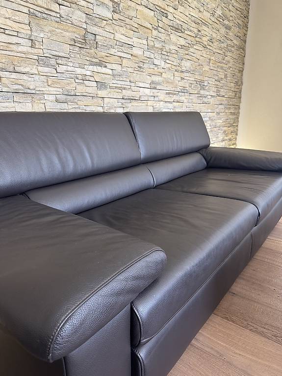 Ewald Schillig Ledersofa 3-teilig (2 Sofas + Hocker) im Kanton St ...