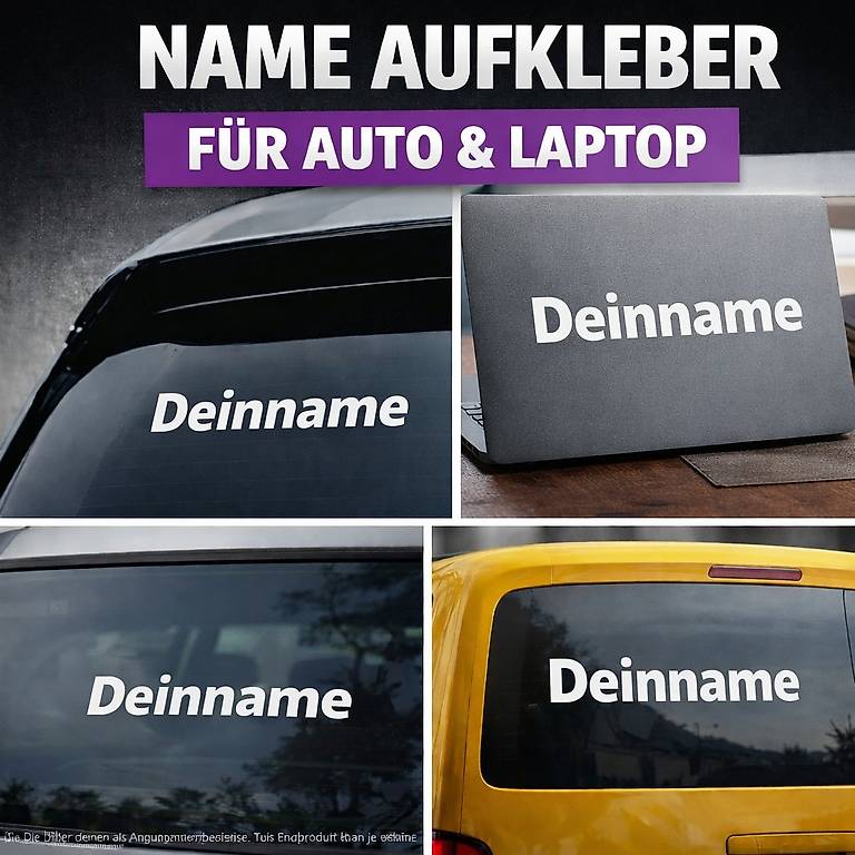 Auto Aufkleber Name | Beschriftung - Schriftzug aus Vinyl im Kanton ...