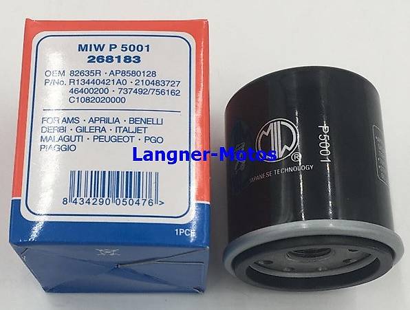 MIW ÖLFILETER P5001 82635R Vespa GT GTS LX ET4 125-300 im Kanton ...