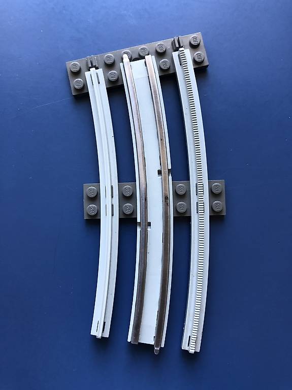8x curve treno Lego 12V / 8x gebogen Schienen Lego Zug 12V Canton ...