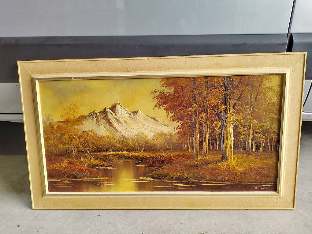 Schönes Original Göger Ölbild auf Leinwand mit Holzrahmen im Kanton St. Gallen - tutti.ch