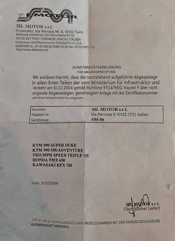 KTM Auspuff /Sil Motor Megapipe Ktm 990 div. Modelle im Kanton Luzern ...