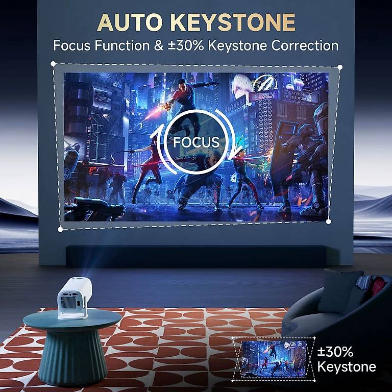 NEUHEIT, starker LED Beamer mit Android 14, Netflix, Disney+ im Kanton ...