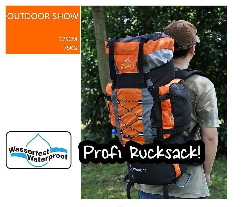 Profi Outdoor Rucksack Trekkingrucksack Reisen Camping Neu im Kanton ...