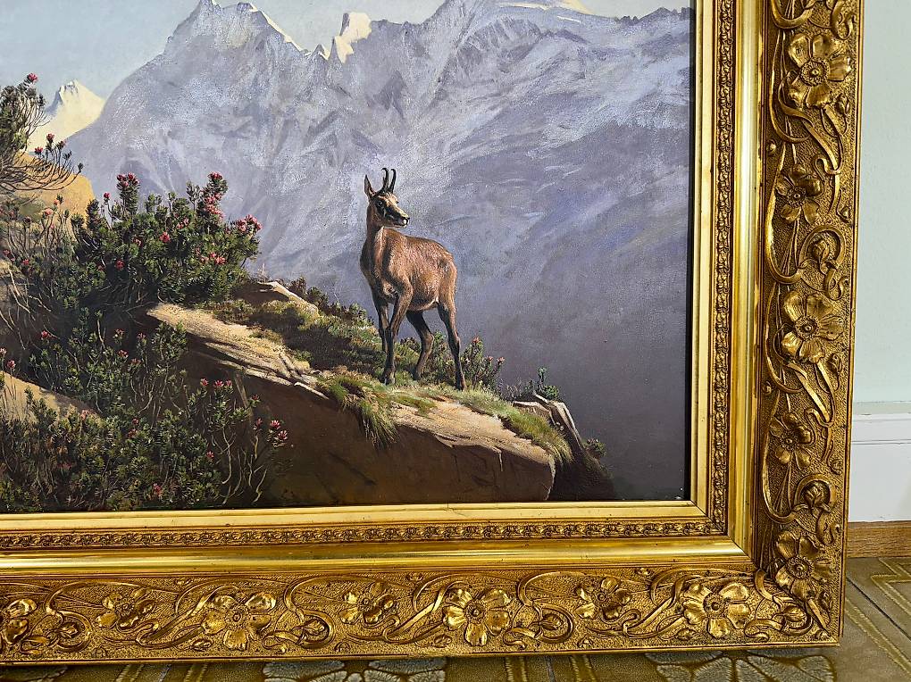 Albert Lugardon Gemälde, Meisterwerk des Realismus, 19. Jhd. im Kanton ...