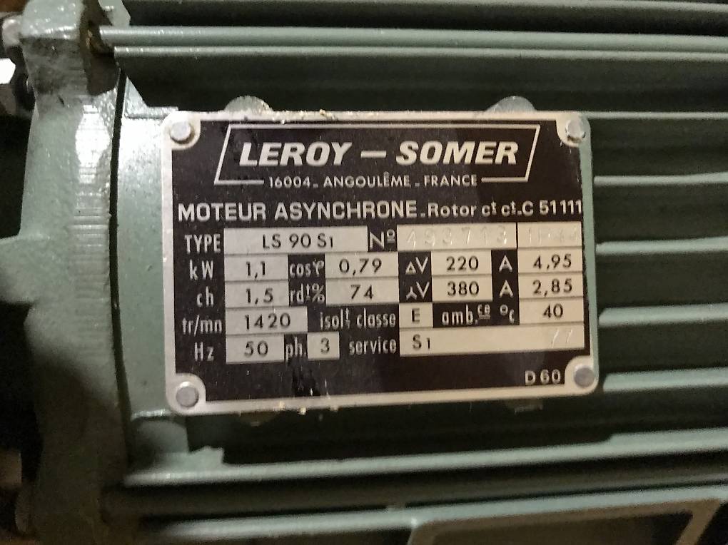 Leroy Somer LS 90 S1, Motor, Getriebe, 1.1 kW im Kanton Uri - tutti.ch