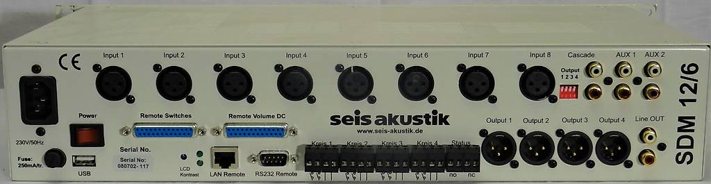 Digitaler Matrixmischer, Seis Akustik SDM12/6 im Kanton St. Gallen ...