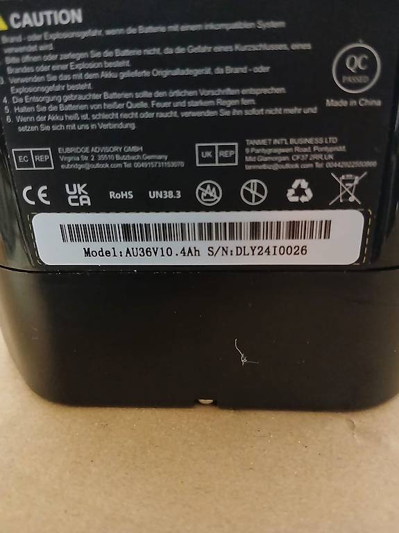 E BIKE AKKU 36V 10.4 Ah im Kanton Zürich - tutti.ch