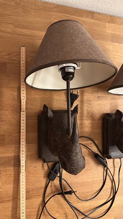 Rhino / Nashorn Wandlamp / Wandleuchte 2x im Kanton Zürich - tutti.ch