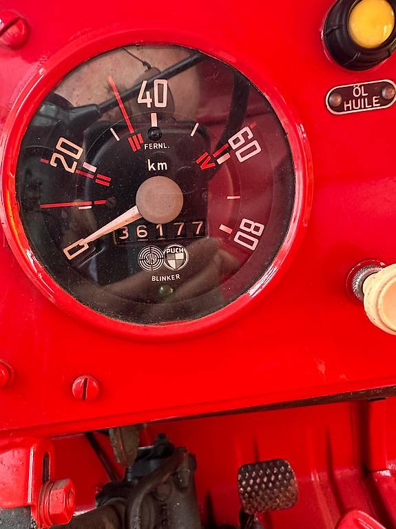 Haflinger Steyr Puch Feuerwehrwagen einsatzbereit im Kanton ...