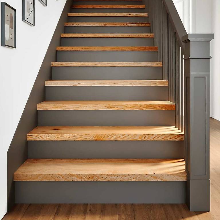 Neu-- Treppenstufen 16 Stk. Hellbraun 100x30x2 cm Massivholz im Kanton ...