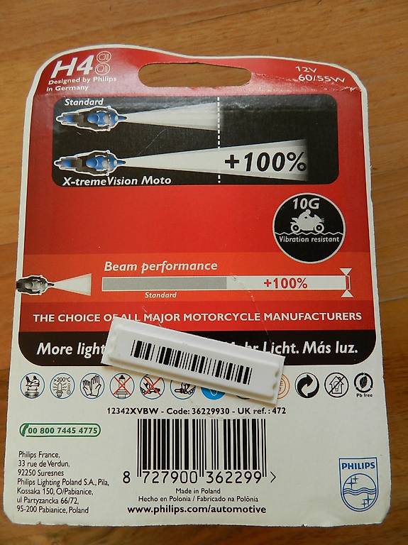 Motorradlicht: Philips H4 X-treme Vision Moto Cantone Grigioni - tutti.ch
