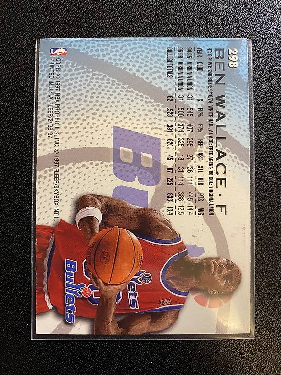 1996 fleer - NBA - #298 Ben Wallace - rookie cards im Kanton Tessin ...