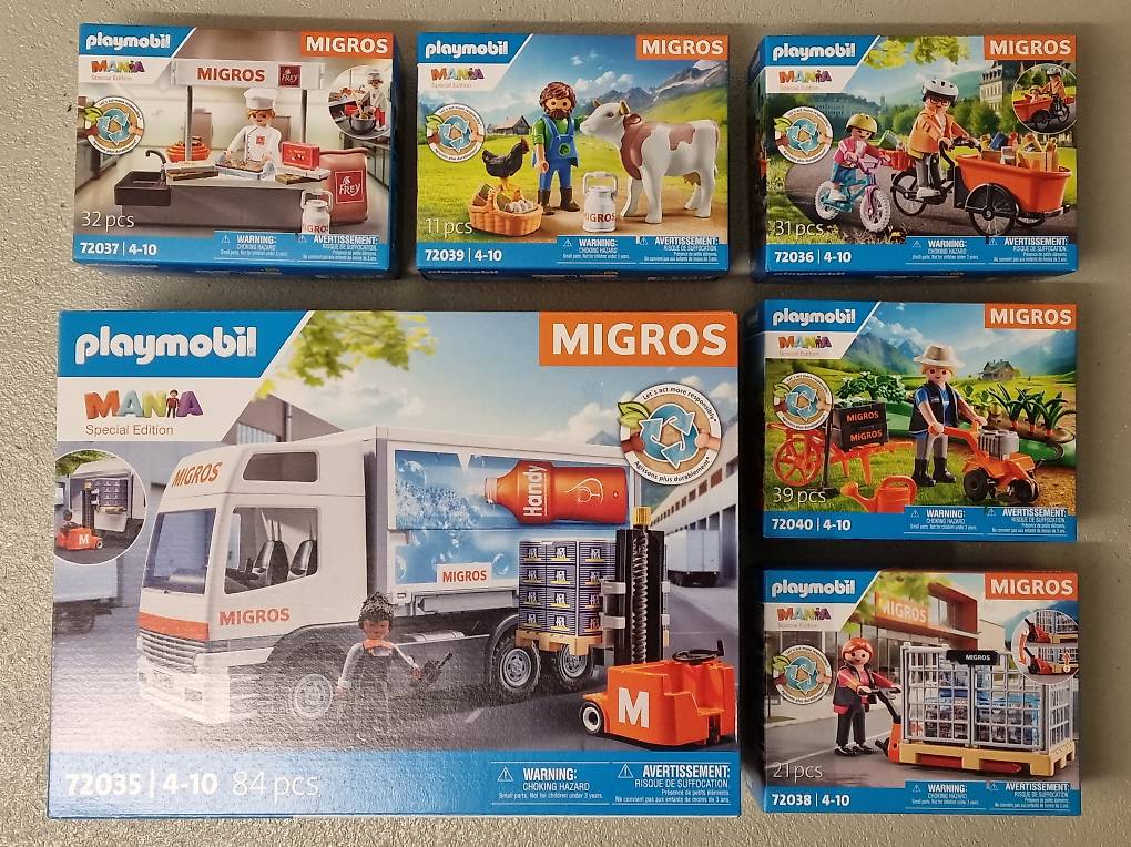 Playmobil Migros Mania 2024 & 2025, kompl. Sets (13Pck.) im Kanton ...