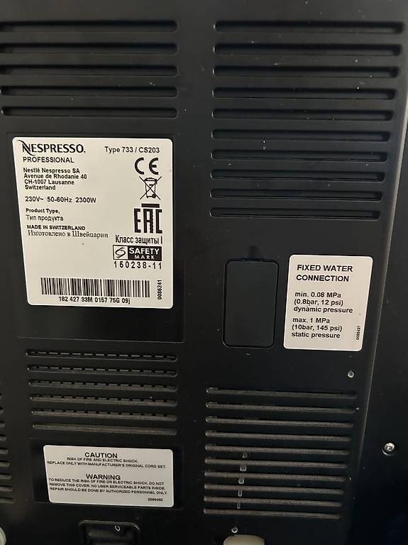 NESPRESSO PROFESSIONAL Gemini 200 ? Type 733 / CS203 im Kanton Thurgau ...