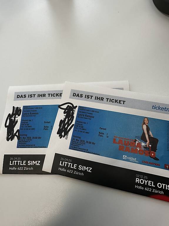 Laura Ramoso, 2 Tickets im Kanton Zürich - tutti.ch