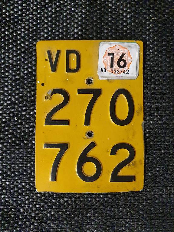 Mofa Nummernschild VD im Kanton Aargau - tutti.ch