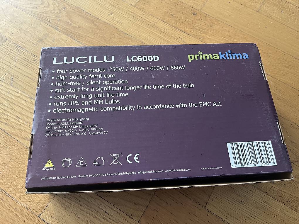PrimaKlima LUCILU E-Ballast LC600 Vorschaltgerät im Kanton Zürich ...