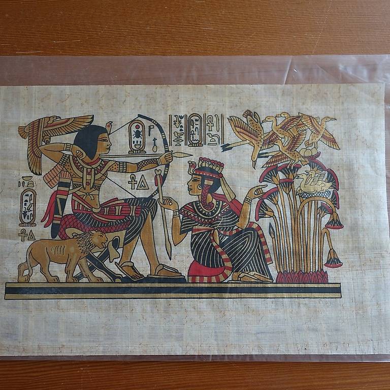 Papyrus Original aus Ägypten 3x gross, 1x klein handbemalen im Kanton ...