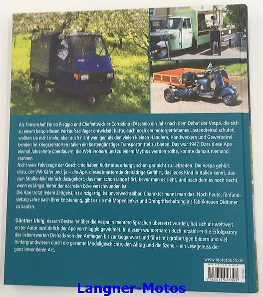 PIAGGIO APE alle Modelle das Buch in Deutsch Classic im Kanton Thurgau ...