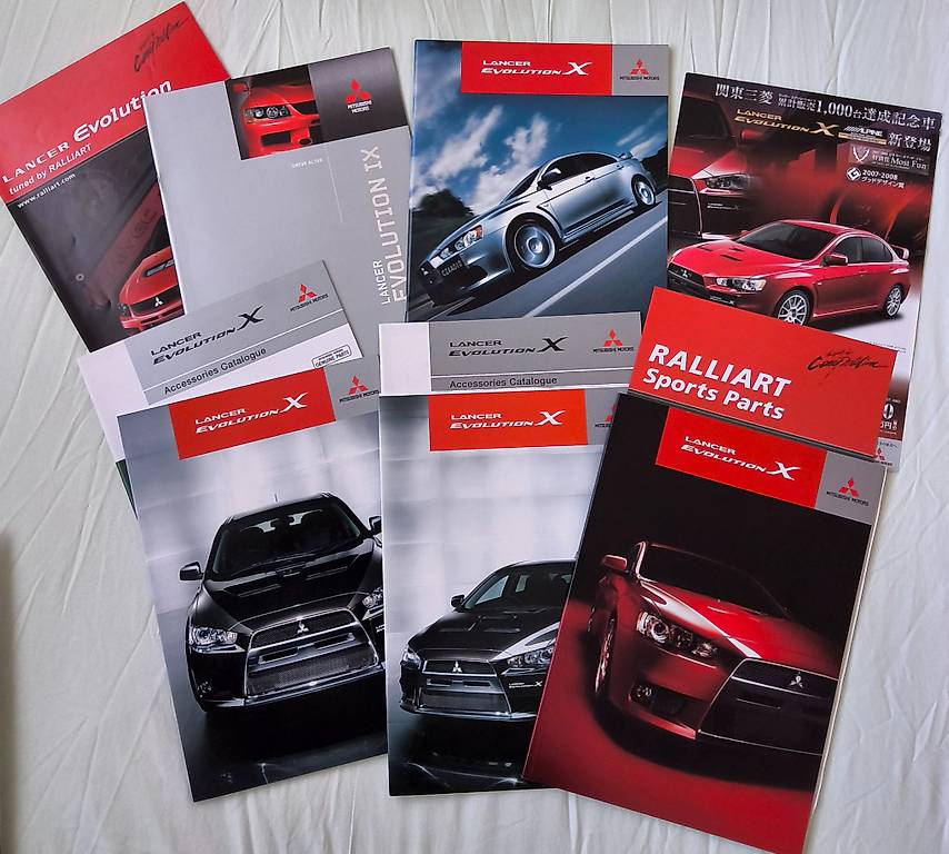Mitsubishi Evo Evolution VII VIII IX MR X Prospekt Set Japan im Kanton ...