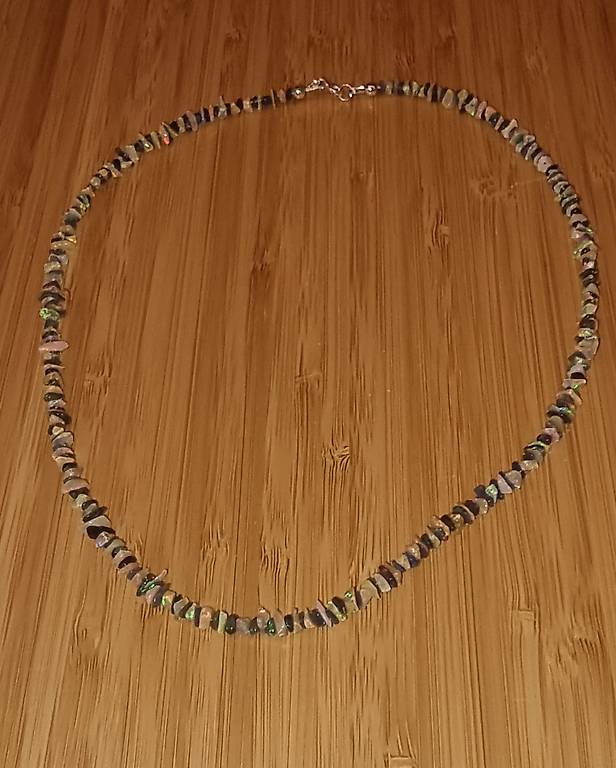 Halskette Opal- Splitter blau,weiss 49cm RAR im Kanton Aargau - tutti.ch