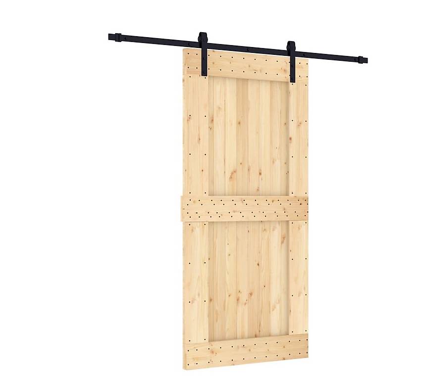 Schiebetür mit Beschlag 95x210 cm Massivholz Kiefer im Kanton St ...