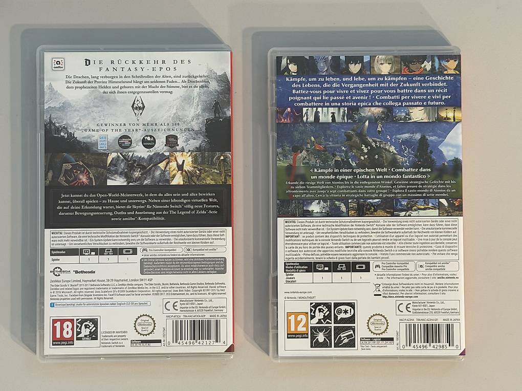 2 Nintendo Switch Spiele Xenoblade Chronicles 3 & Skyrim im Kanton Bern ...