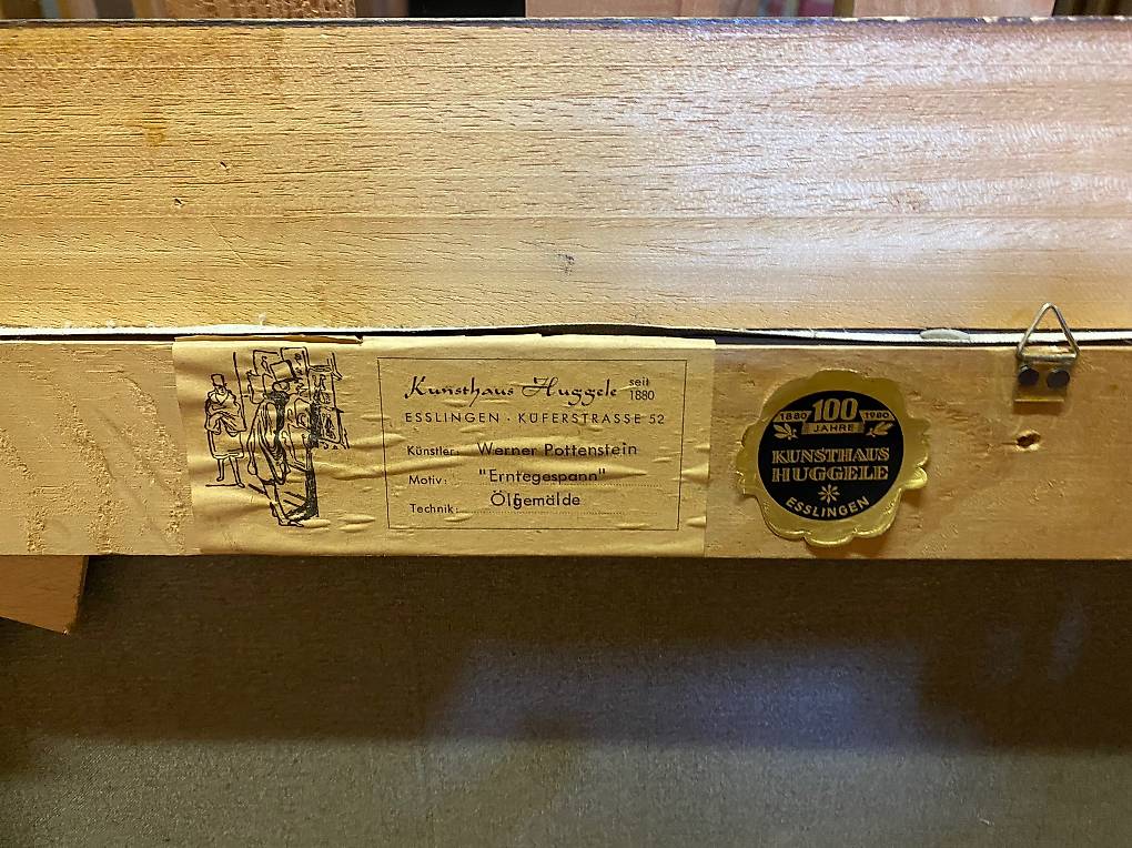 Ölgemälde von Werner Pottenstein (erntegespann ) im Kanton Zürich ...