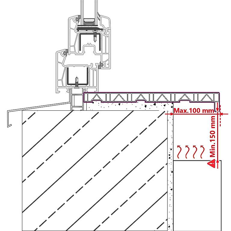 Fensterbank Braunes Holz 120 x 40 x 4,5 cm PVC im Kanton Zürich - tutti.ch