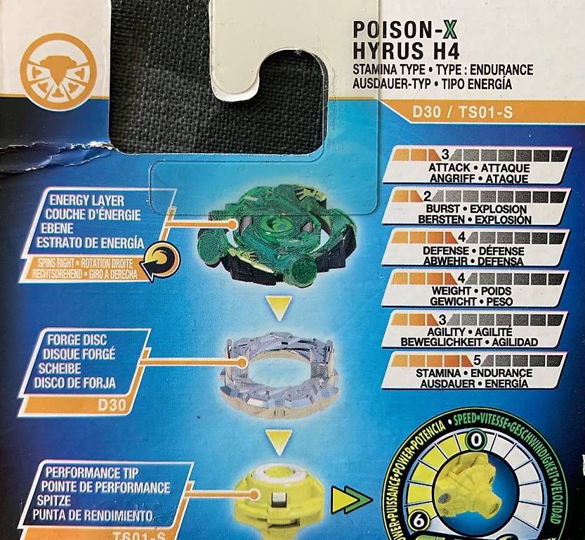 Beyblade Poison-X Hyrus H4 + Beyblade Salamander S4 + Launch Cantone ...