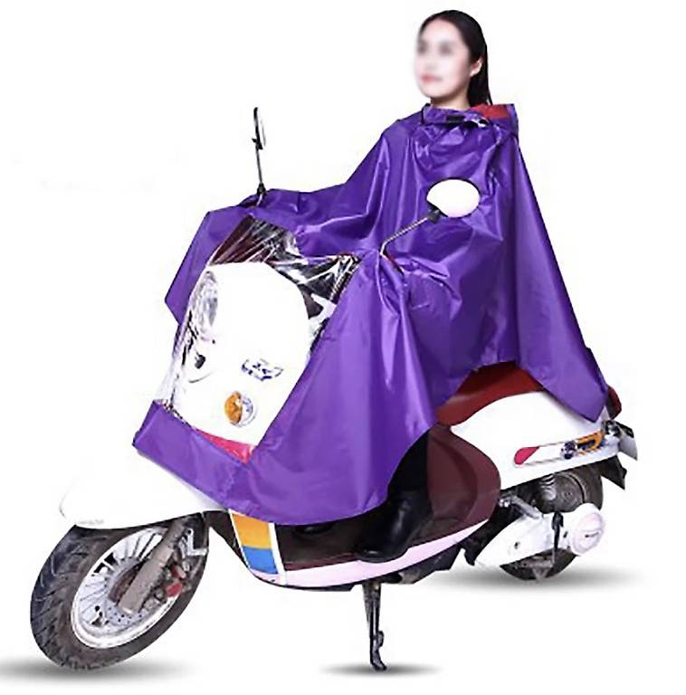 PVC Regenschutz Poncho Violett Kapuze Motorrad Velo Fahrrad Canton ...