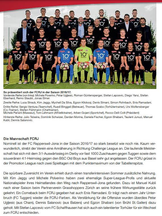 Matchprogramm Schweizer Cup FC Rapperswil-Jona - FC Basel im Kanton St. Gallen - tutti.ch